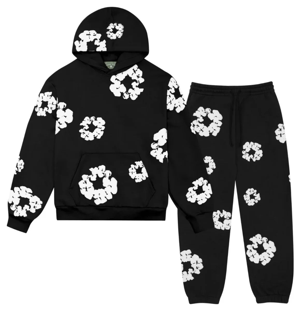 Denim Tears Cotton Wreath Tracksuit "Black & White" – P&Fsupplies